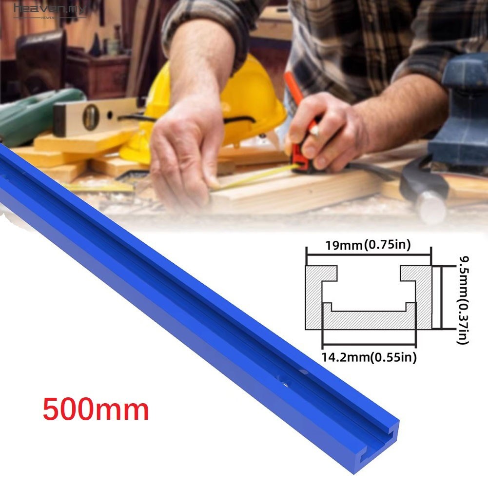[HEAVEN-MY new] 500mm Blue Double-Cut T-Track T-Slot Miter Track ...
