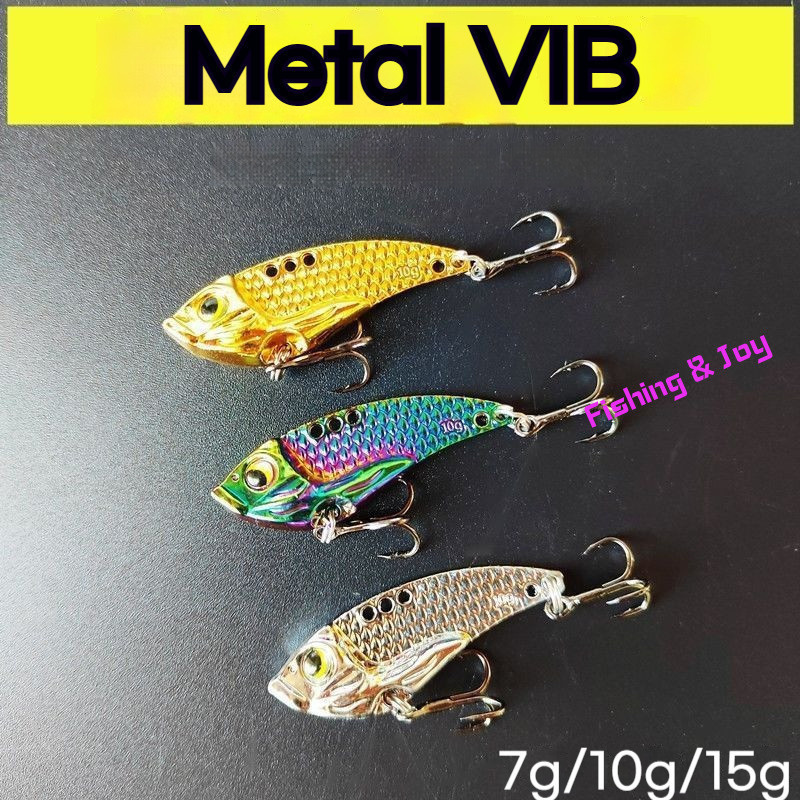 Metal spoon set VIB 5g/7g/10g/15g 3D fisheye Treble hook Gewang sebarau Set umpan casting Umpan ...