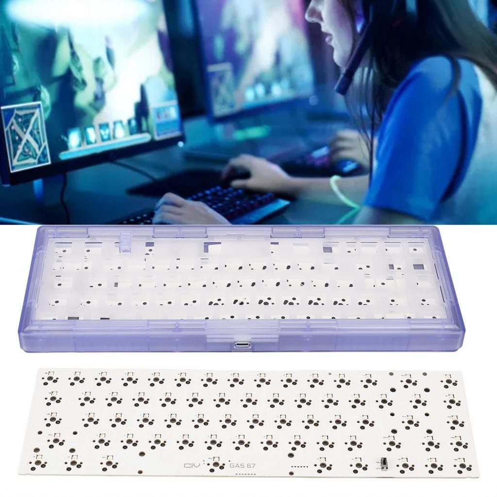 Newlanrode DIY Keyboard Kit Wired Mechanical ABS Shell 67 Keys RGB ...