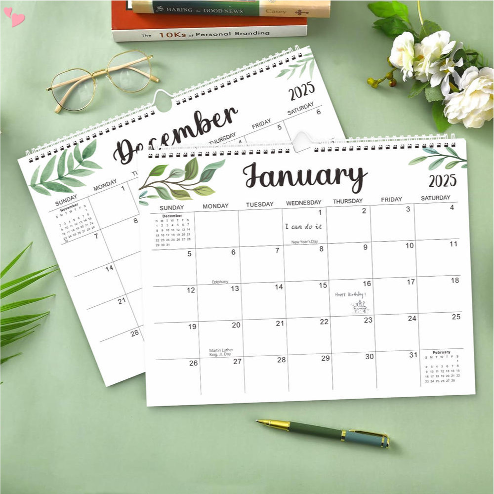 2025 Wall Calendar - 18 Months Hanging Calendar from Jan. 2025 to Jun ...