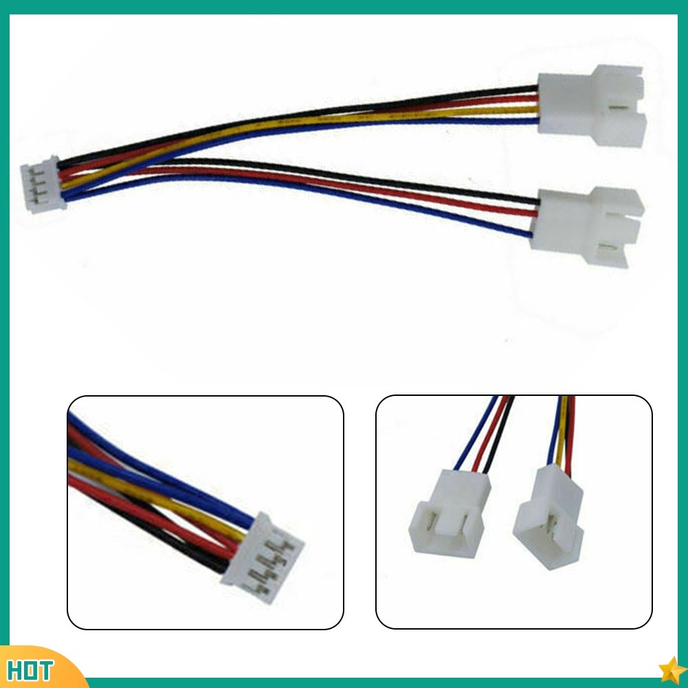 GPU PH2.0 Mini 4Pin to 2 Way CPU 4Pin PWM fan connector cable Y ...