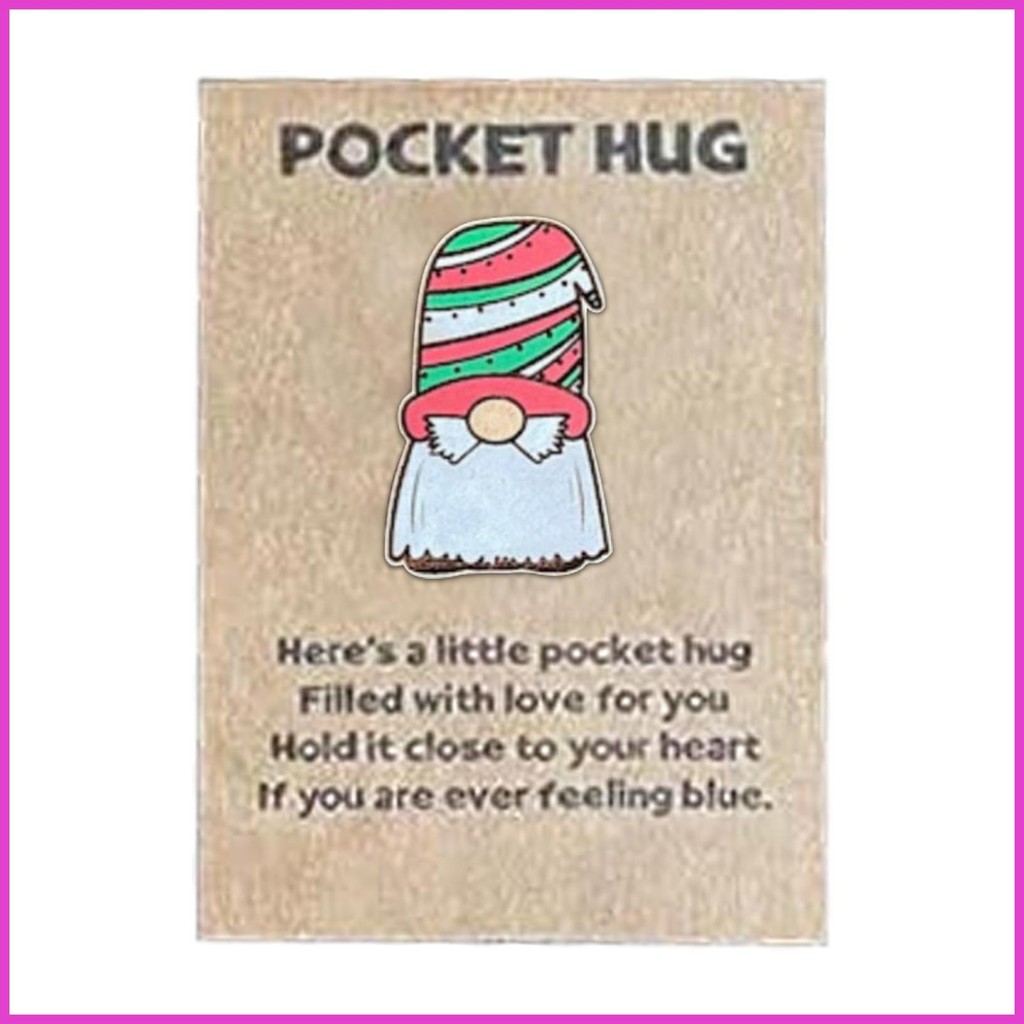 Gnome Pocket Hugs Festive Pocket Hug with Card Christmas Gnome Little ...