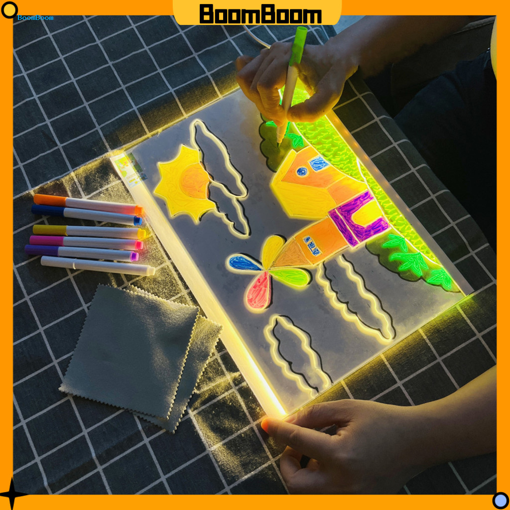 BoomBoom Illuminated Message Display Transparent Acrylic Memo Board Led ...