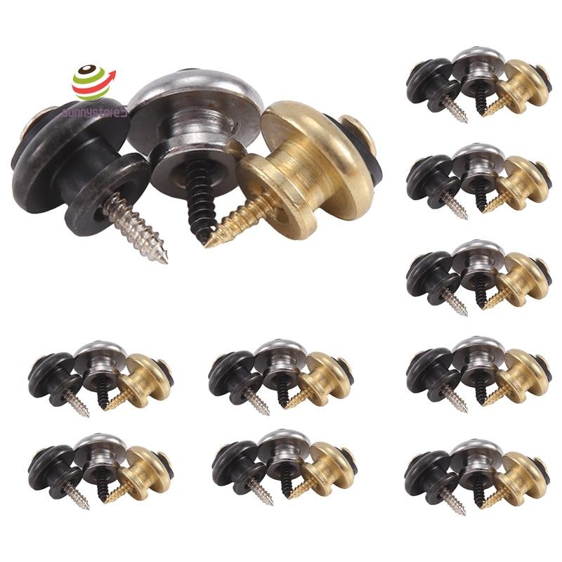 Guitar Strap Buttons Straplocks Tail Nail End Pins with Screws and ...