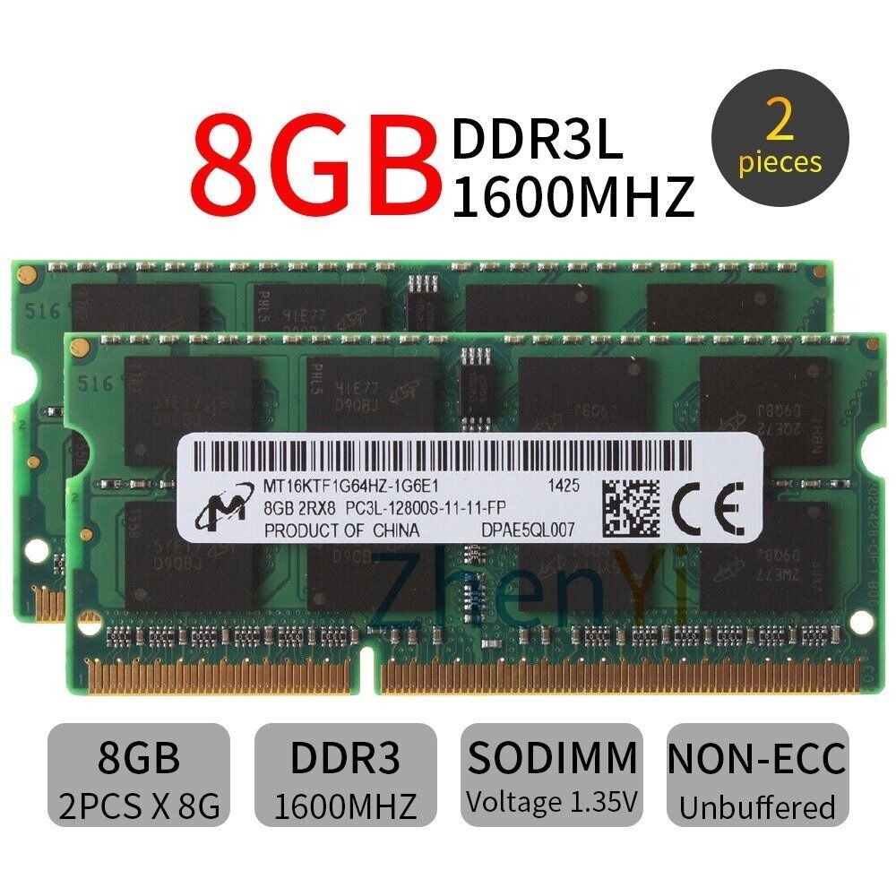 For Micron 16GB (2x 8GB) PC3L-12800S DDR3L 1600MHz SODIMM Laptop Memory RAM LOT zy | Shopee Malaysia