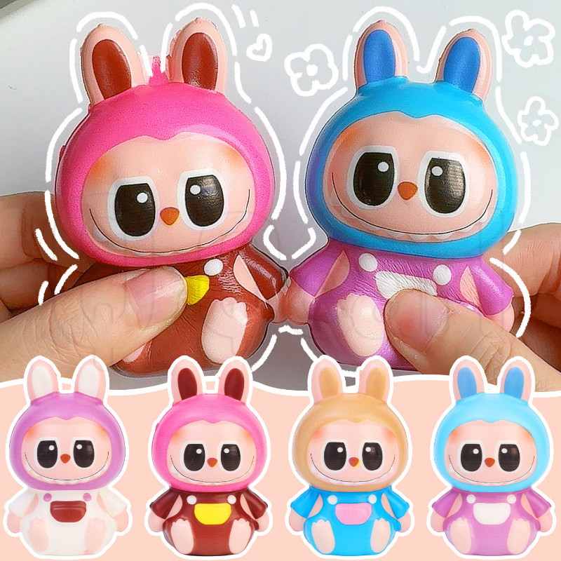3Pcs Labubu Squishy Toys - Soft, Anti-Stress, Cute - Cartoon Labubu ...