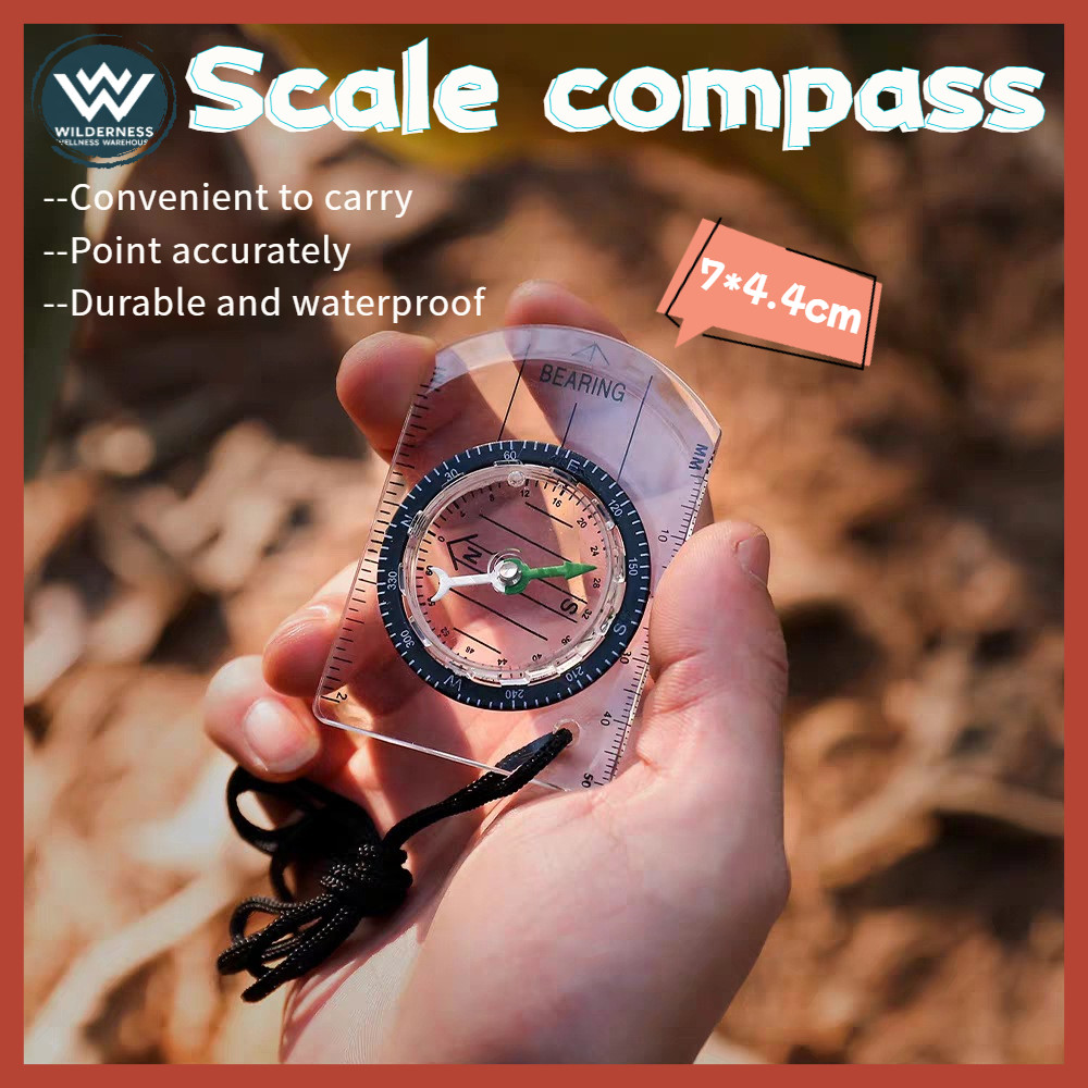 Outdoor transparent mini acrylic scale compass waterproof map scale ...