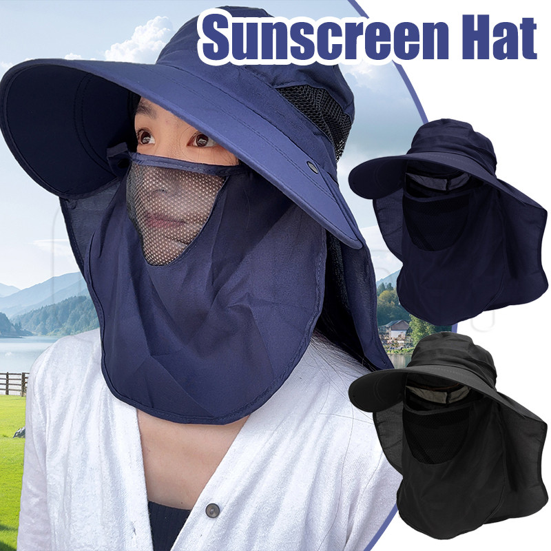 Sunscreen Hat with Neck Mask - Summer Quick-drying Hats - Outdoor ...