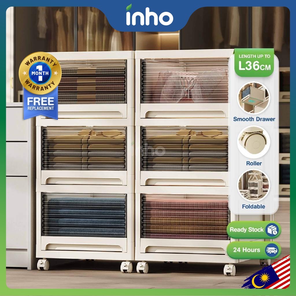 【𝟲𝟬% 𝗢𝗙𝗙𝗘𝗥 𝗖𝗟𝗘𝗔𝗥𝗔𝗡𝗖𝗘】INHO L32/36cm Versatile Stackable Plastic Storage ...