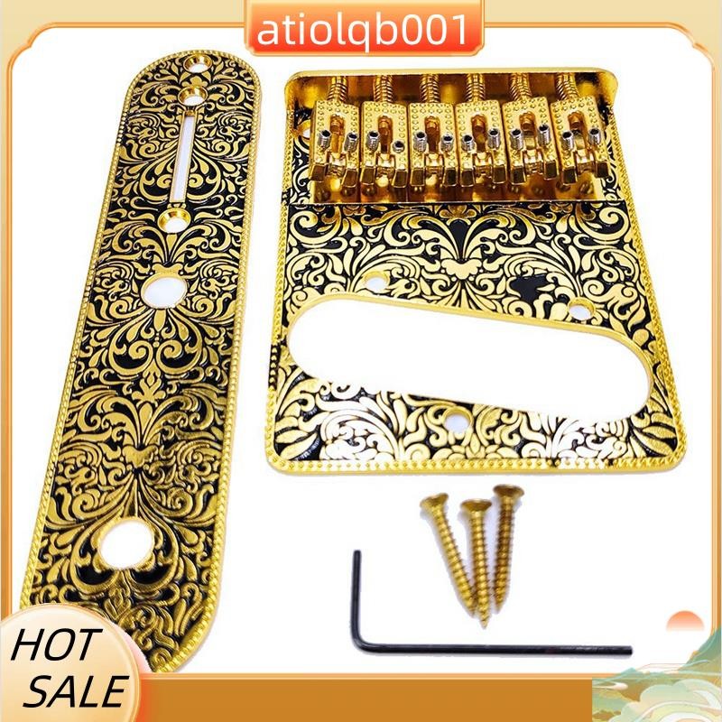6 String Roller Saddle Bridge and Control Plate for TL Electric Guitar ...