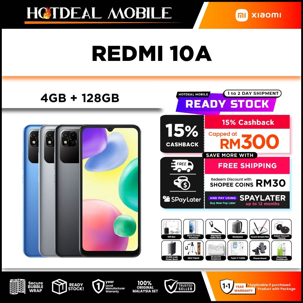 REDMI 10A [4GB RAM 128GB ROM] - Original XIAOMI Malaysia | Shopee Malaysia