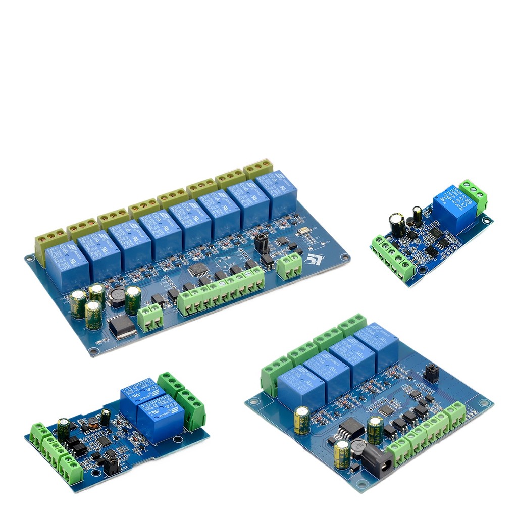 Modbus-rtu 1/2/4/8 Circuit Relay Module Switch Volume Input Output RS485/TTL Communication ...