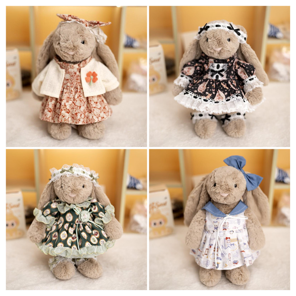 Jellycat 32cm bunny Rabbit Dress Set Collection Bonny Rabbit Doll Baby ...