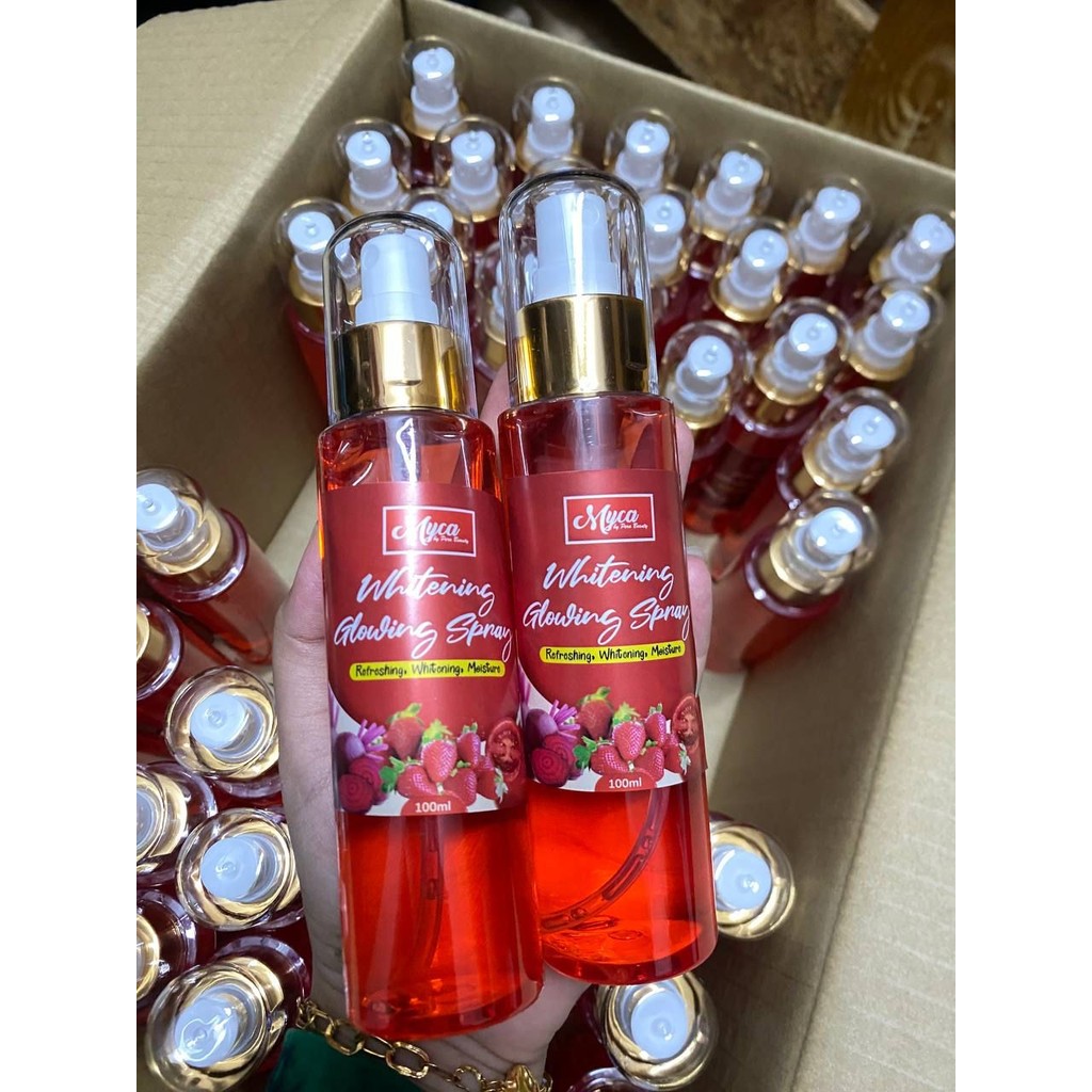 MYCA Glowing Spray whitening myca original hq menghilangkan jerawat ...