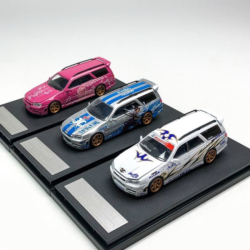 Zoom 1/64 Nissan GTR R34 Stagea I WC34 260RS Alloy Car Model Die ...