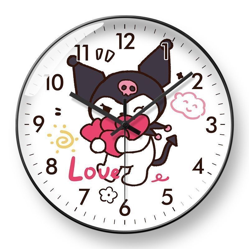Kuromi Wall Clock Preschool Work Automatic Clock Wall Clock Bedroom ...