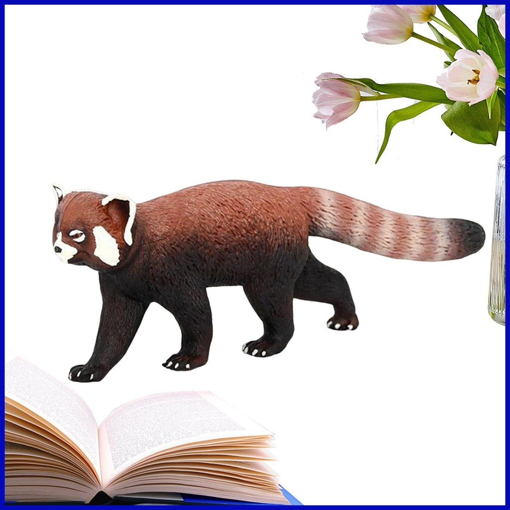 Red Panda Small Figurine PVC Red Panda Statues Model Figure Home Decor ...