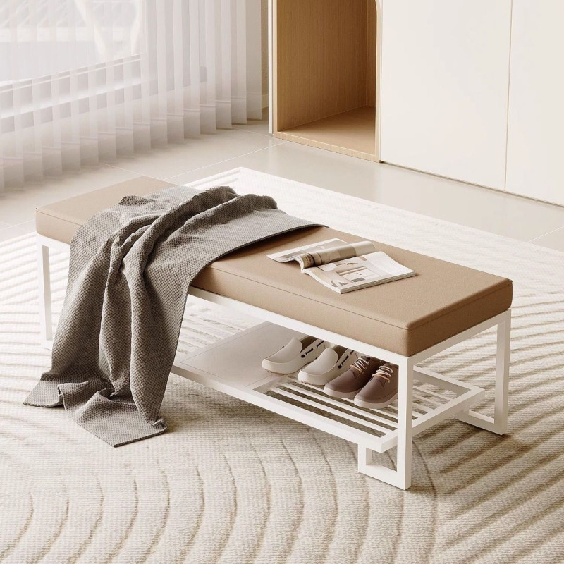 Entrance Entrance Cream Style Shoe Changing Stool Shoe Cabinet Stool ...