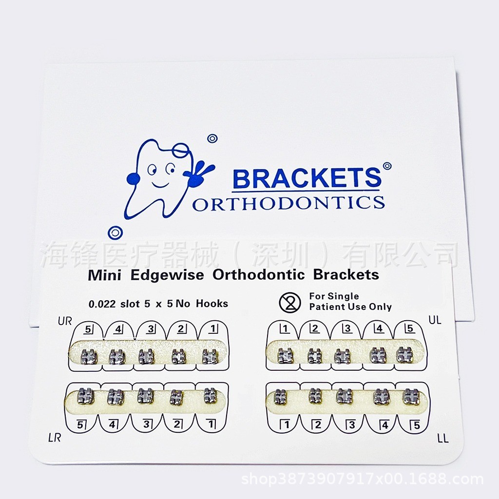 10packs Dental Orthodontic Metal Bracket Braces Mini Roth/Edgewise 022 ...