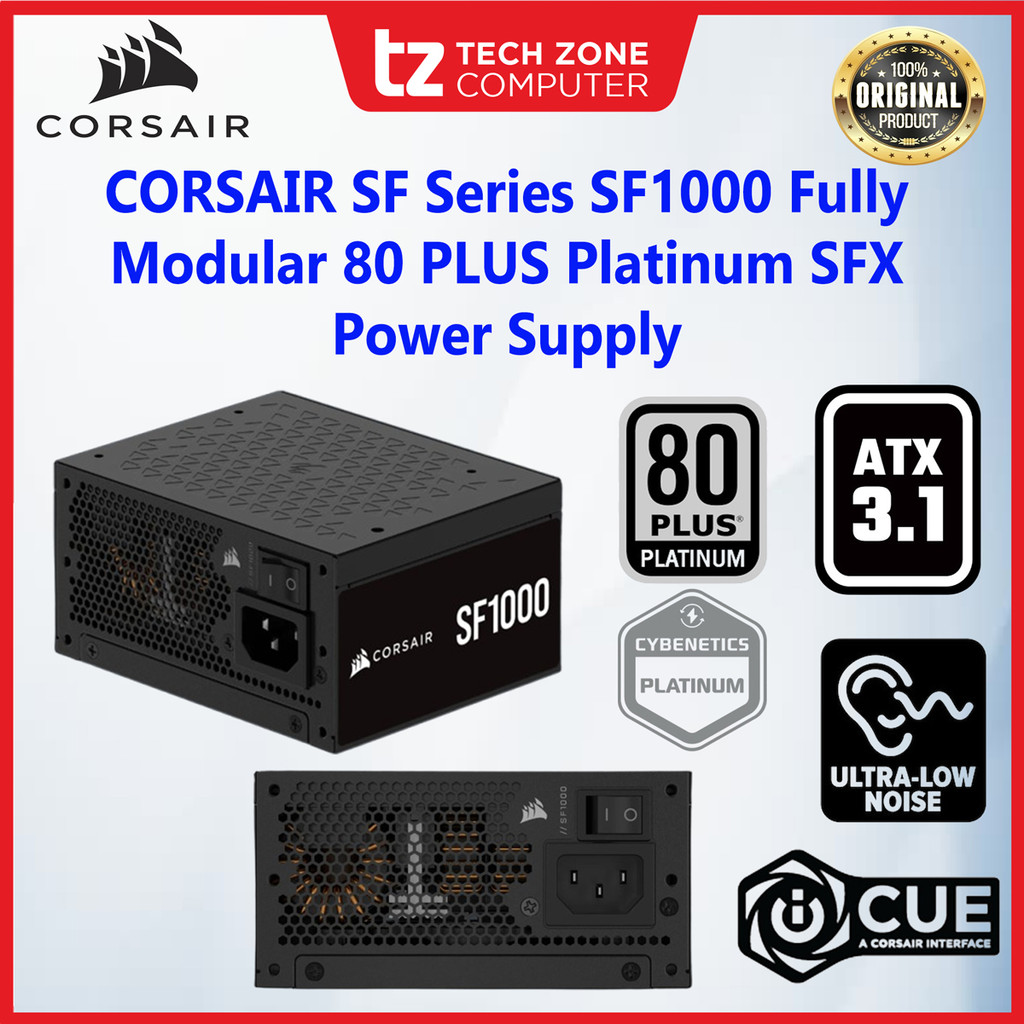 Corsair SF Series SF1000 Fully Modular 80 PLUS Platinum SFX Power ...