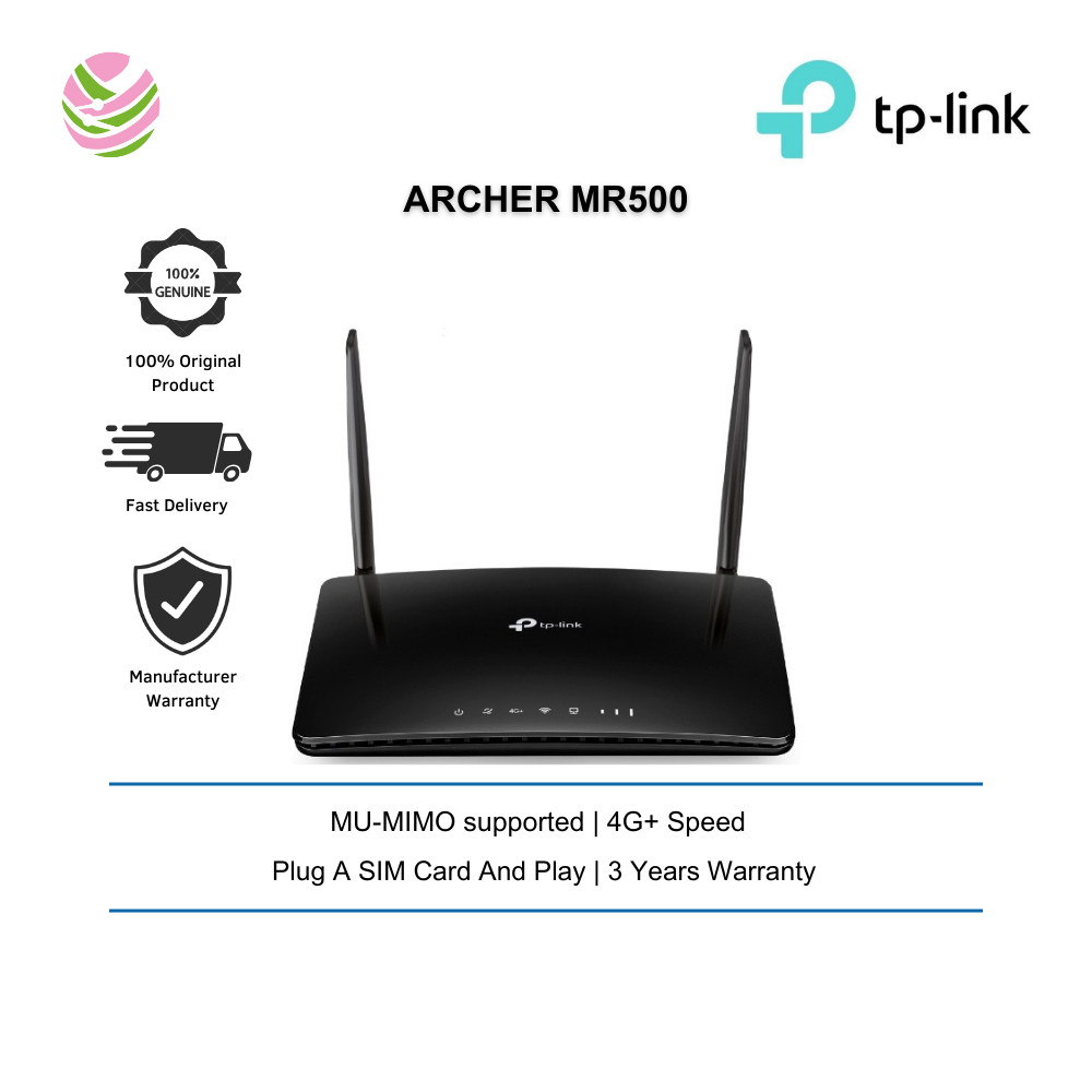 TP-Link Archer MR500 4G+ Cat6 AC1200 Wireless Dual Band OneMesh MU-MIMO ...