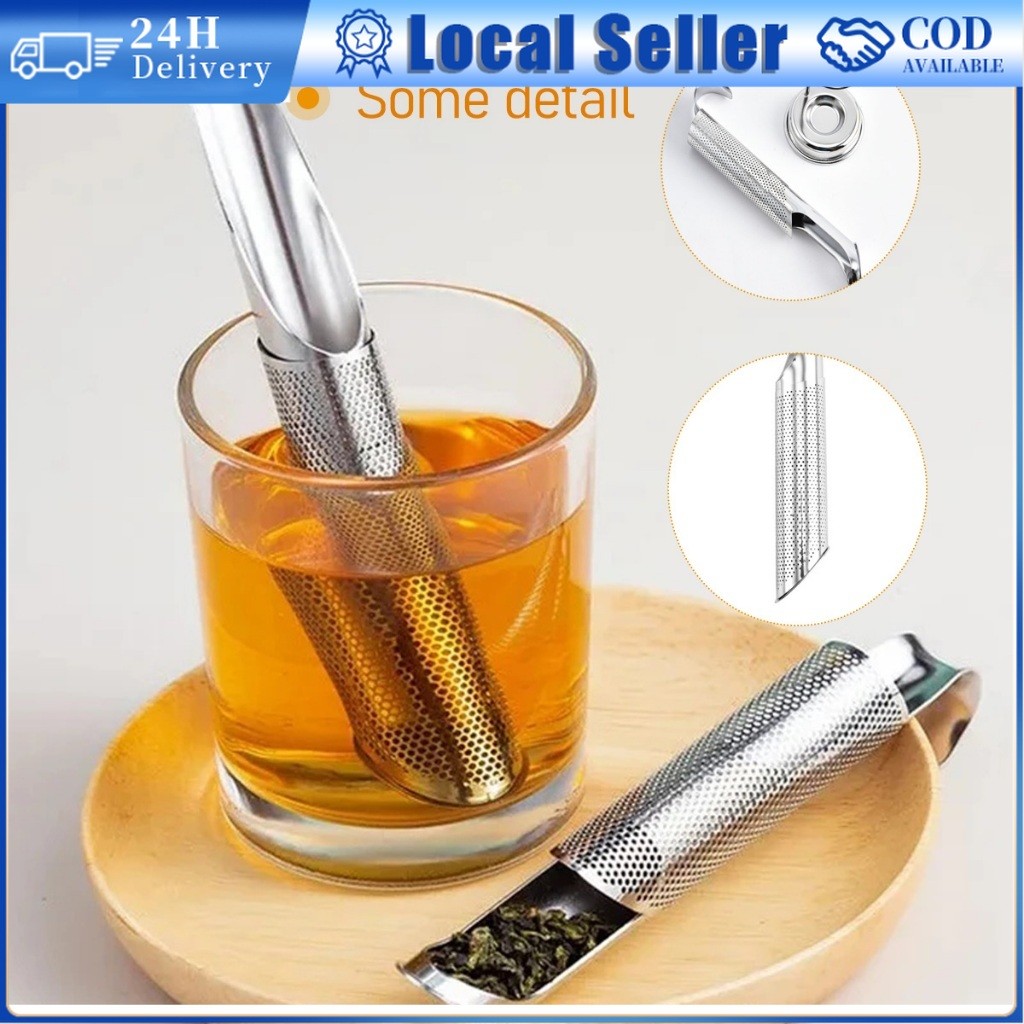 Stainless Steel Tea Infuser With Hanging Hook Tea Filter Stick Pipe ...