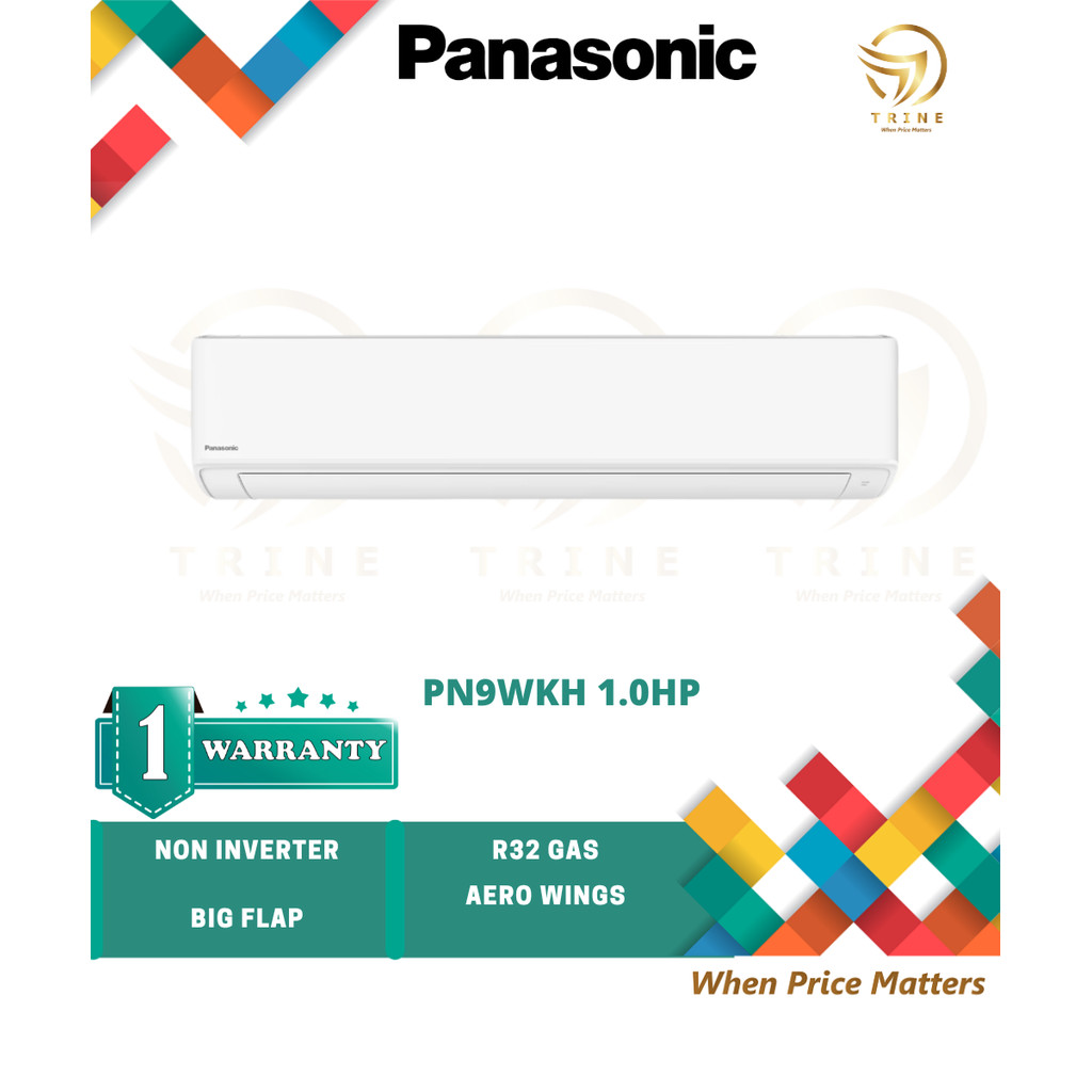 PANASONIC 1.0HP STANDARD NON-INVERTER R32 AIR CONDITIONER SERIES CS ...