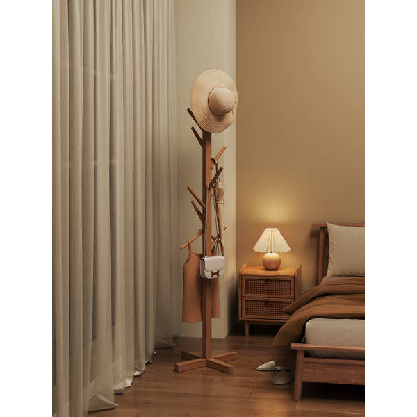 hanger baju clothes rack clothes hanging rack Rak kot kayu pepejal dari ...