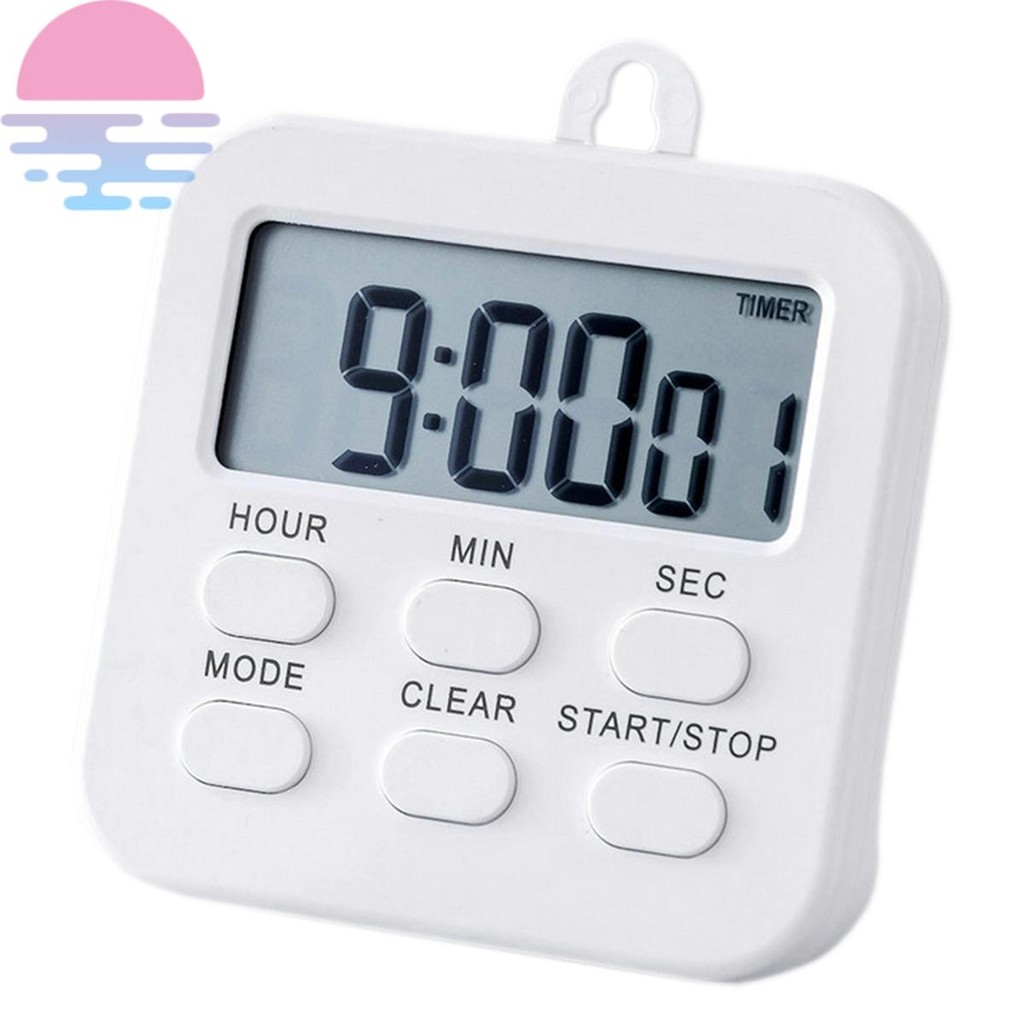 Digital Timer 24-Hours Digital Timer LCD Kitchen Timers Bathroom Shower ...