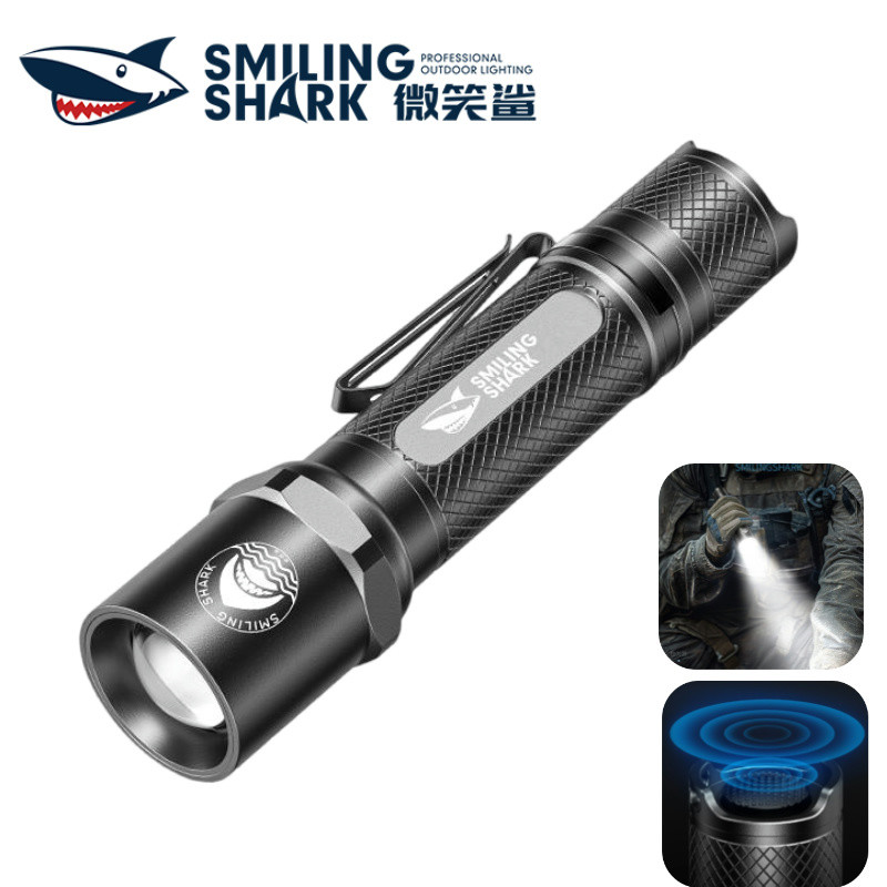 Smiling Shark SD7001 LED Torch Light Super Bright M60 3Mode 6000LM Type-c Rechargeable ...