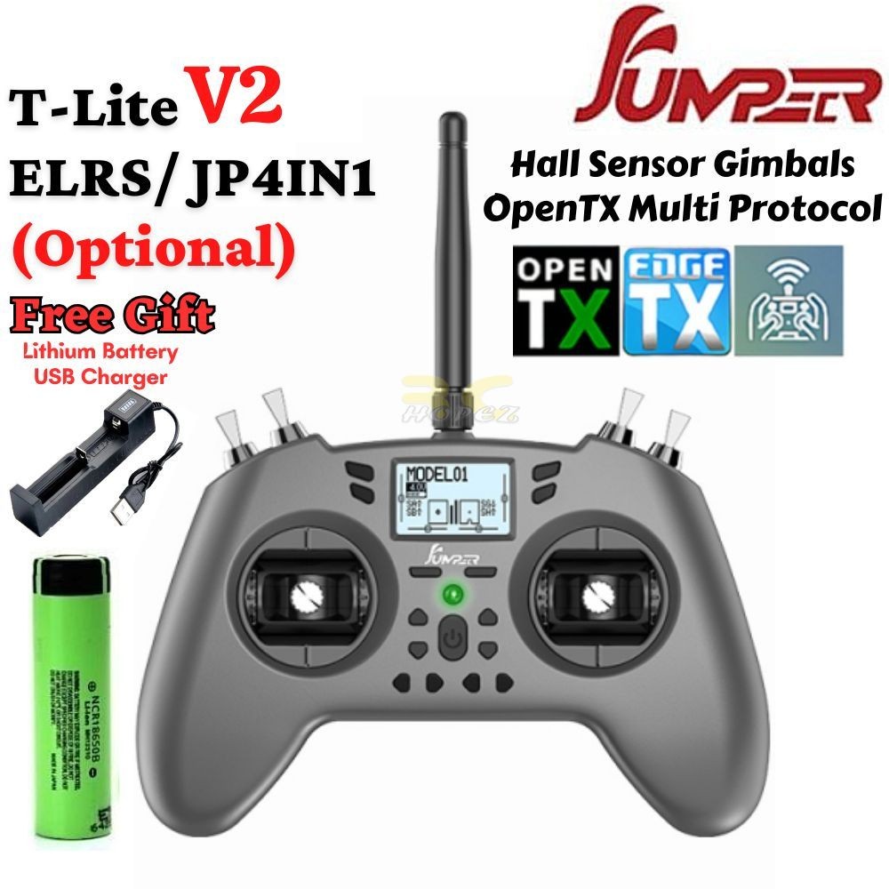 Jumper T-Lite V2 16CH Hall Sensor Gimbals ELRS/JP4IN1 Multi-Protocol RF ...