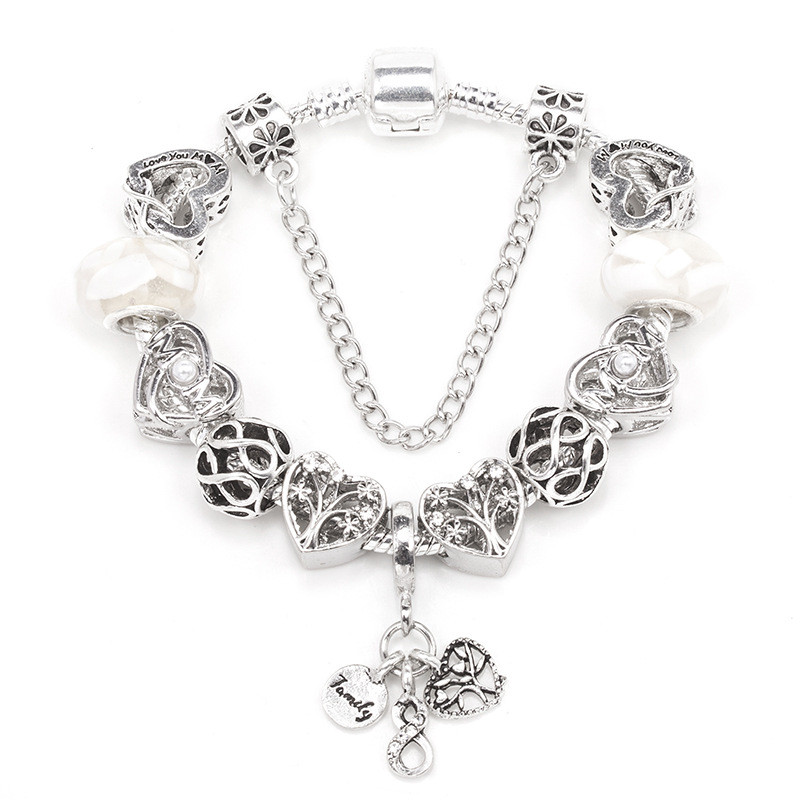 Pan's DIY Tree of Life Bracelet Heart Big Endless Pendant Accessories ...