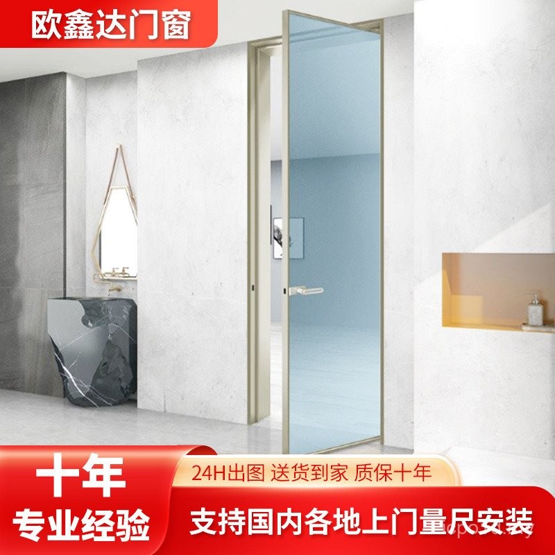 Pintu dan tingkap Foshan, pintu bilik mandi, kaca pasir minyak kelabu ...