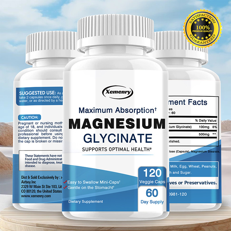 Xemenry Magnesium Glycinate 600 mg Capsules 30/60/120 Capsules Maximum ...
