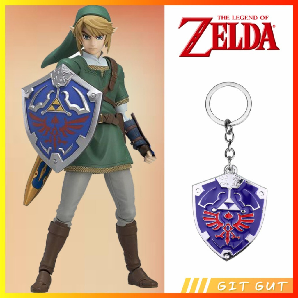 GANTUNGAN Keychain The Legend of Zelda Link The Hylian Shield Keychain | Shopee Malaysia