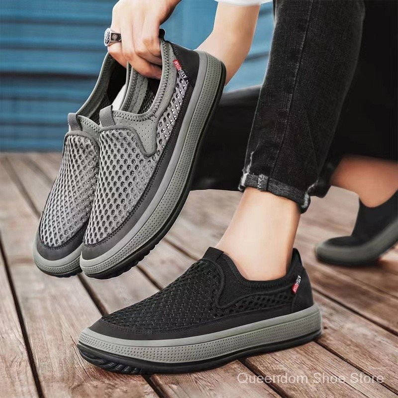 Kasut lelaki model baharu 2024, bersifat pengudaraan, anti bau, fesyen ...