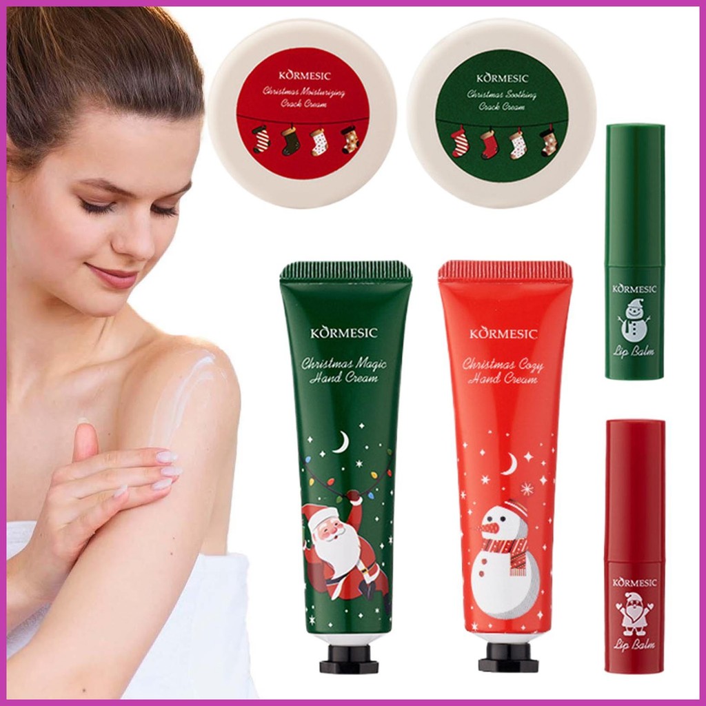 Christmas Lip Balm 6 Pieces Travel Size Lotion Hand Lotion Set Holiday ...