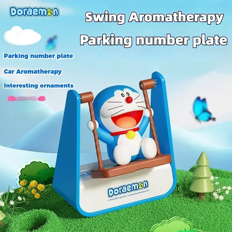 Genuine Authorized Doraemon Parking Number Plate, Doll Figure Car Can ...