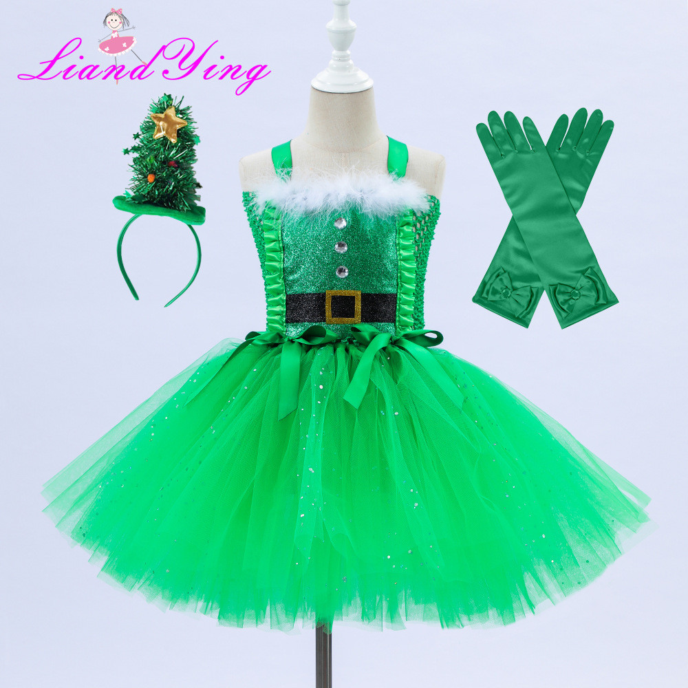 Mrs Santa Princess Christmas Dresses For Girls Birthday Party Tutu Ball ...