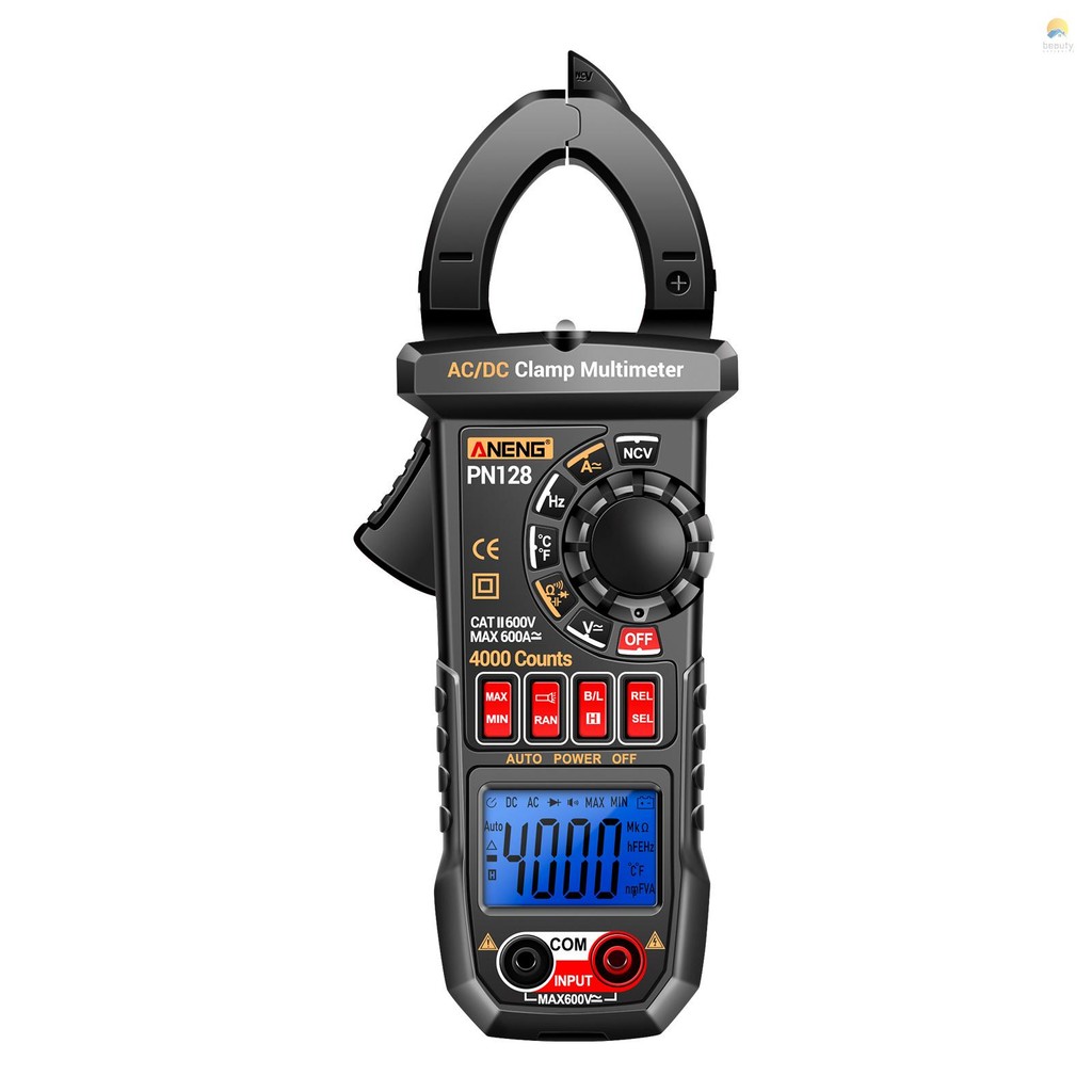 Clamp Meter ANENG PN128 Clamp Meter 4000 Counts 600A AC/DC Current ...