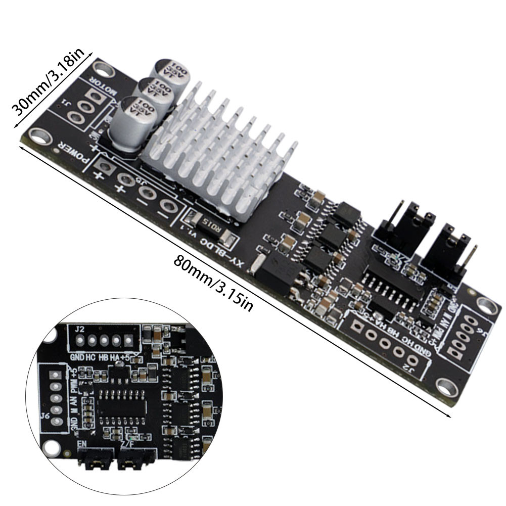 Dreamlandss 1/2PCS XY-BLDC 3 Phase 200W DC Motor Controller Module with ...