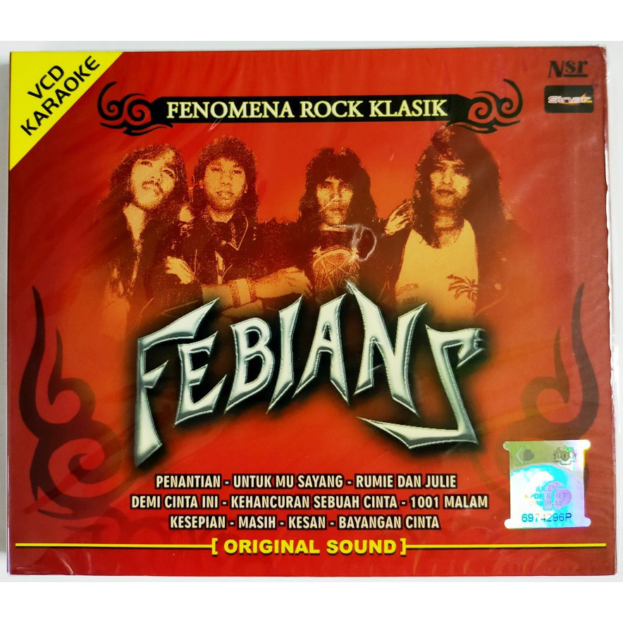 Febians Fenomena Rock Klasik VCD Karaoke Lagu Rock Melayu Original ...