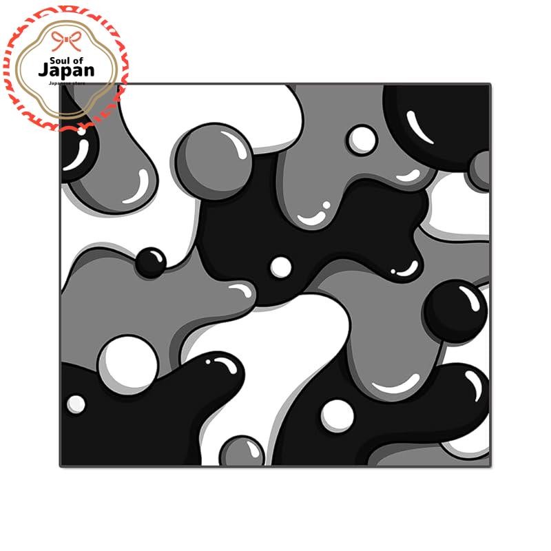 KRAKEN KEYBOARDS XL Glass Mouse Pad - DRIP Edition Black & White Glass ...