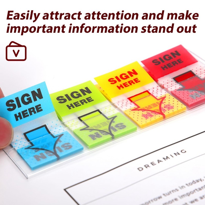 500pcs Sign Here Stickers,Labels Stickers Adhesive Sign Here Tabs Sign ...