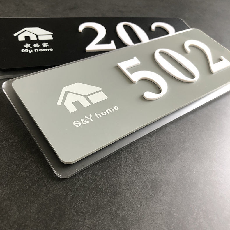 Acrylic House Number Plate & Sticker/Nombor Plat Rumah Akrilik Home ...