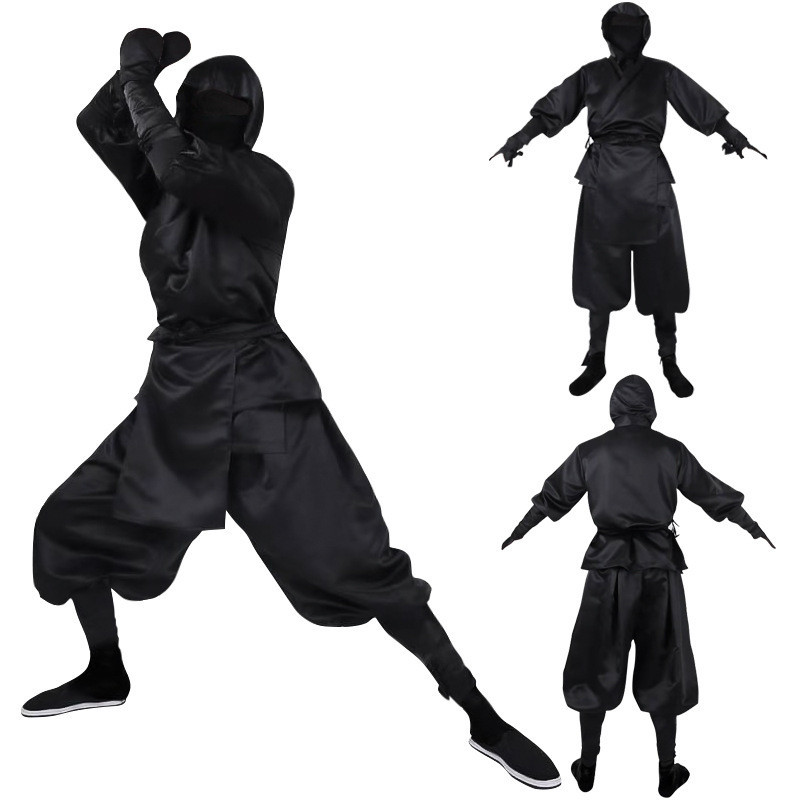 Anime Samurai Costume Halloween Costume Japanese Men Black Ninja ...