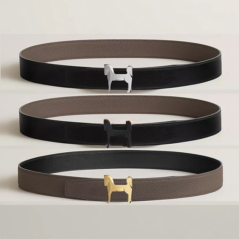 Top Grade Quality 32 mm Panache Belt Buckle & Gray Reversible Leather ...