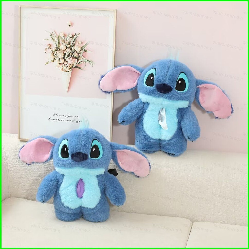 SQ1 Stitch Cute cartoon plush car Tissue Box Plush car suction box Home ...