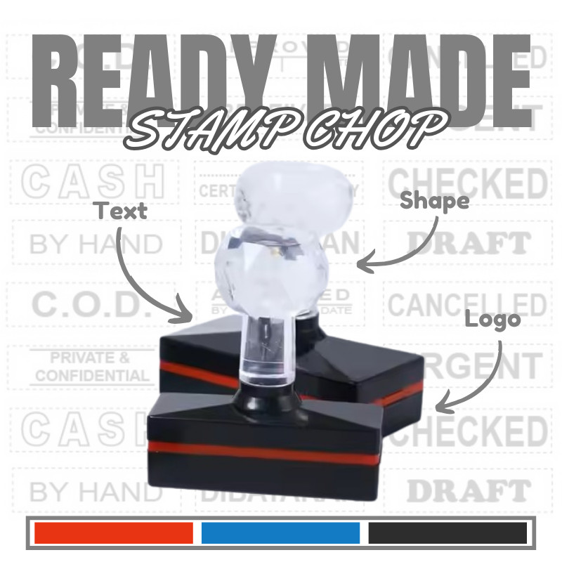 【Same Day Post】Company Stamp Company Chop Pre-Inked Stamp Custom Flash ...