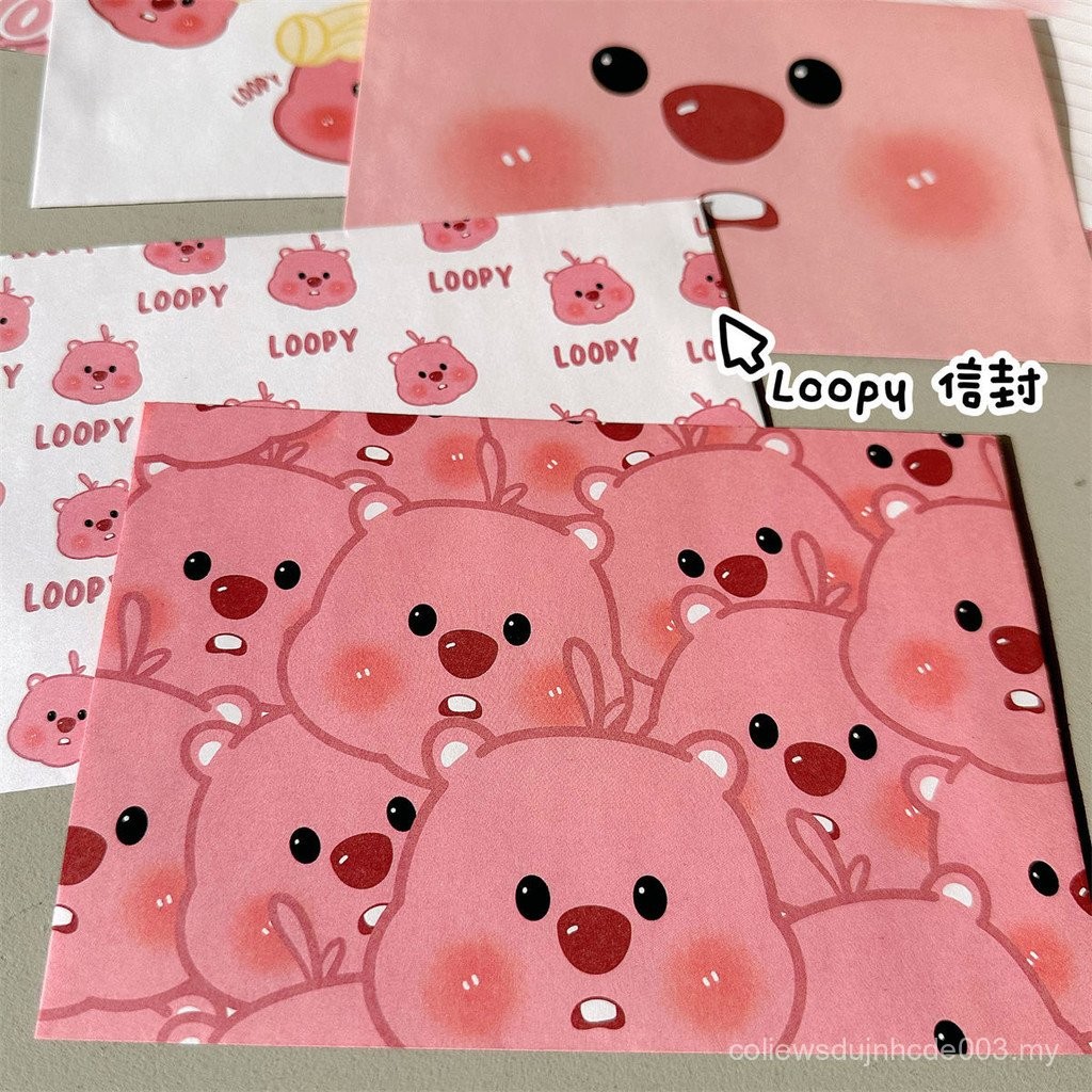 Ruby LOOPY Envelope Letter Paper Cute Cardboard Handwritten Letter High ...